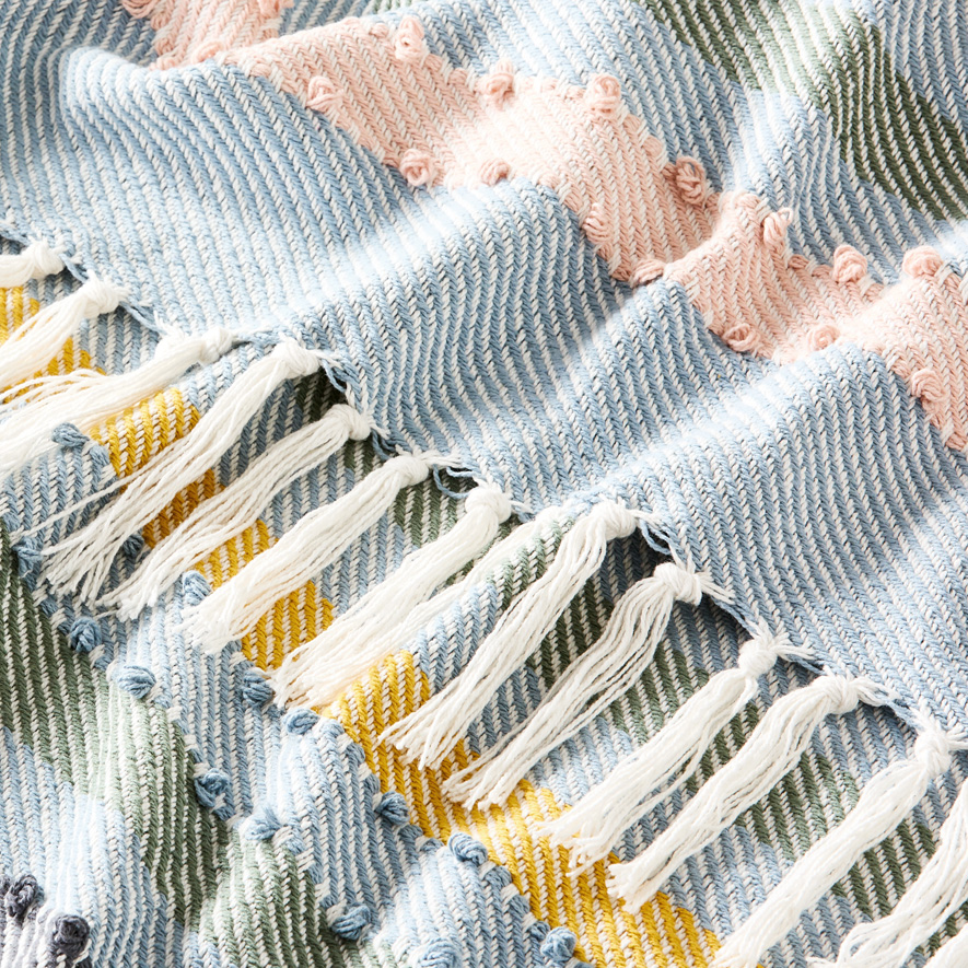 Luca Blue Stripe Throw | Adairs
