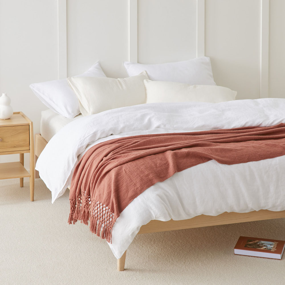 Macrame Rust Knot Throw | Adairs