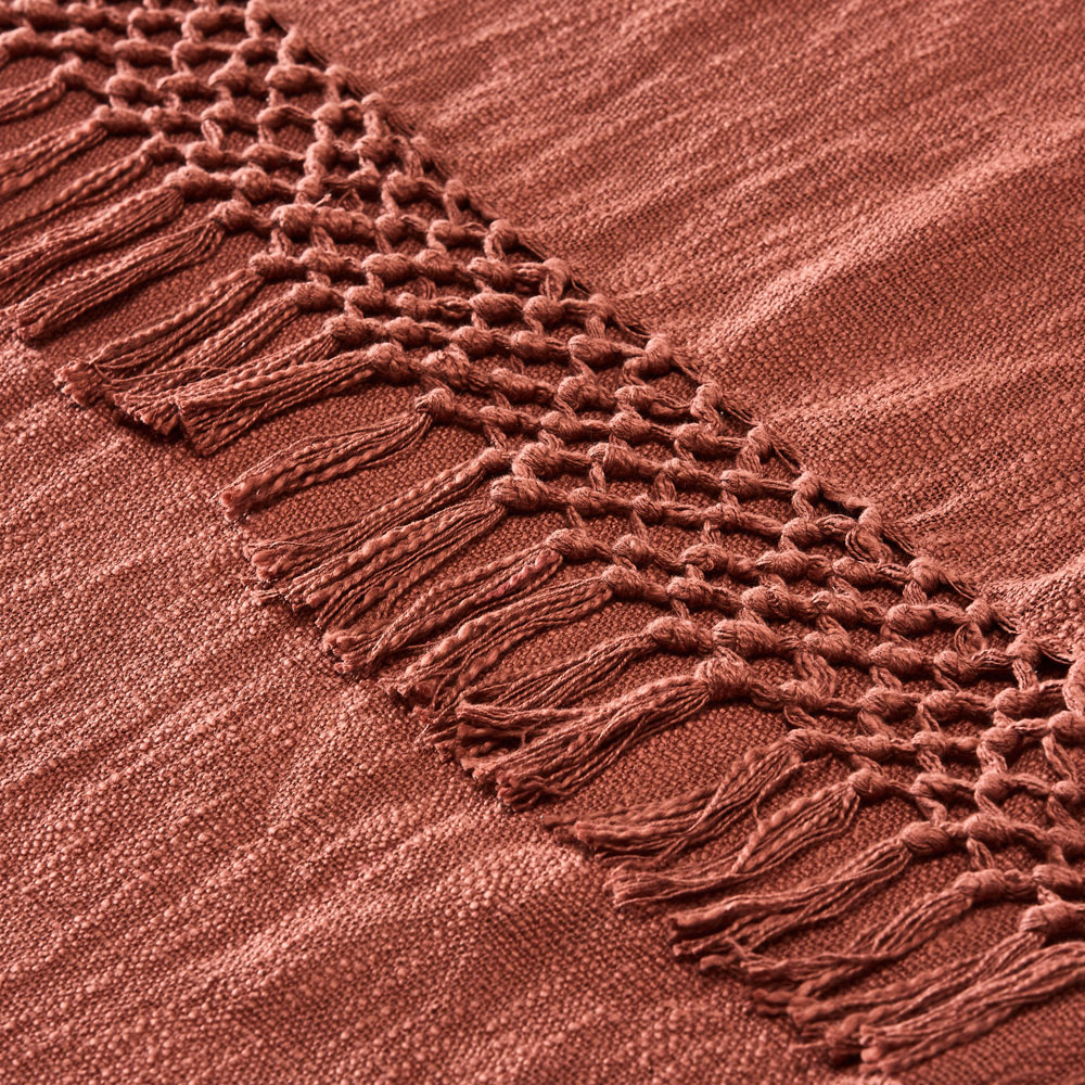 Macrame Rust Knot Throw | Adairs