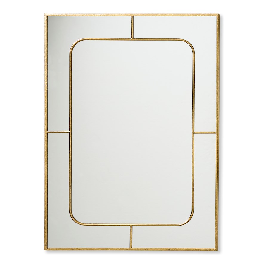 Gatsby Antique Gold Rectangle Mirror | Adairs