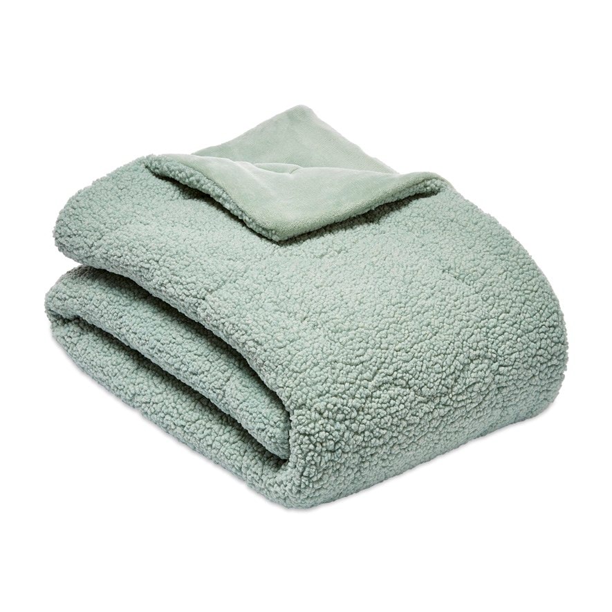 Adairs Kids - Teddy Creamy Mint Blanket | Adairs
