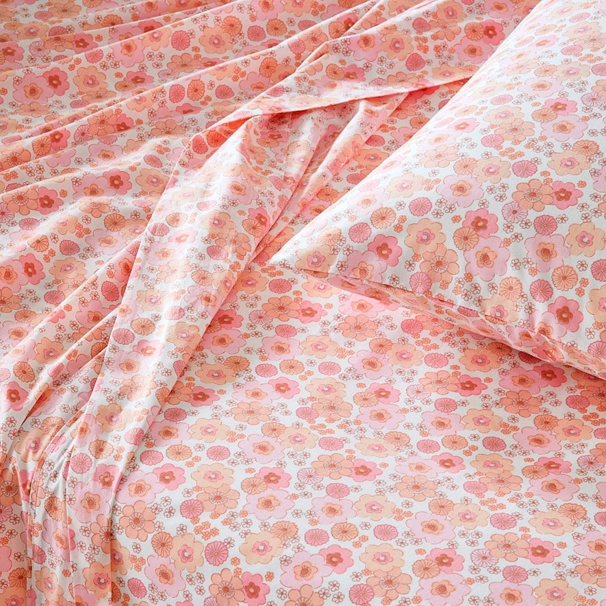 Adairs Kids - Vintage Floral Blush Sheet Set | Adairs