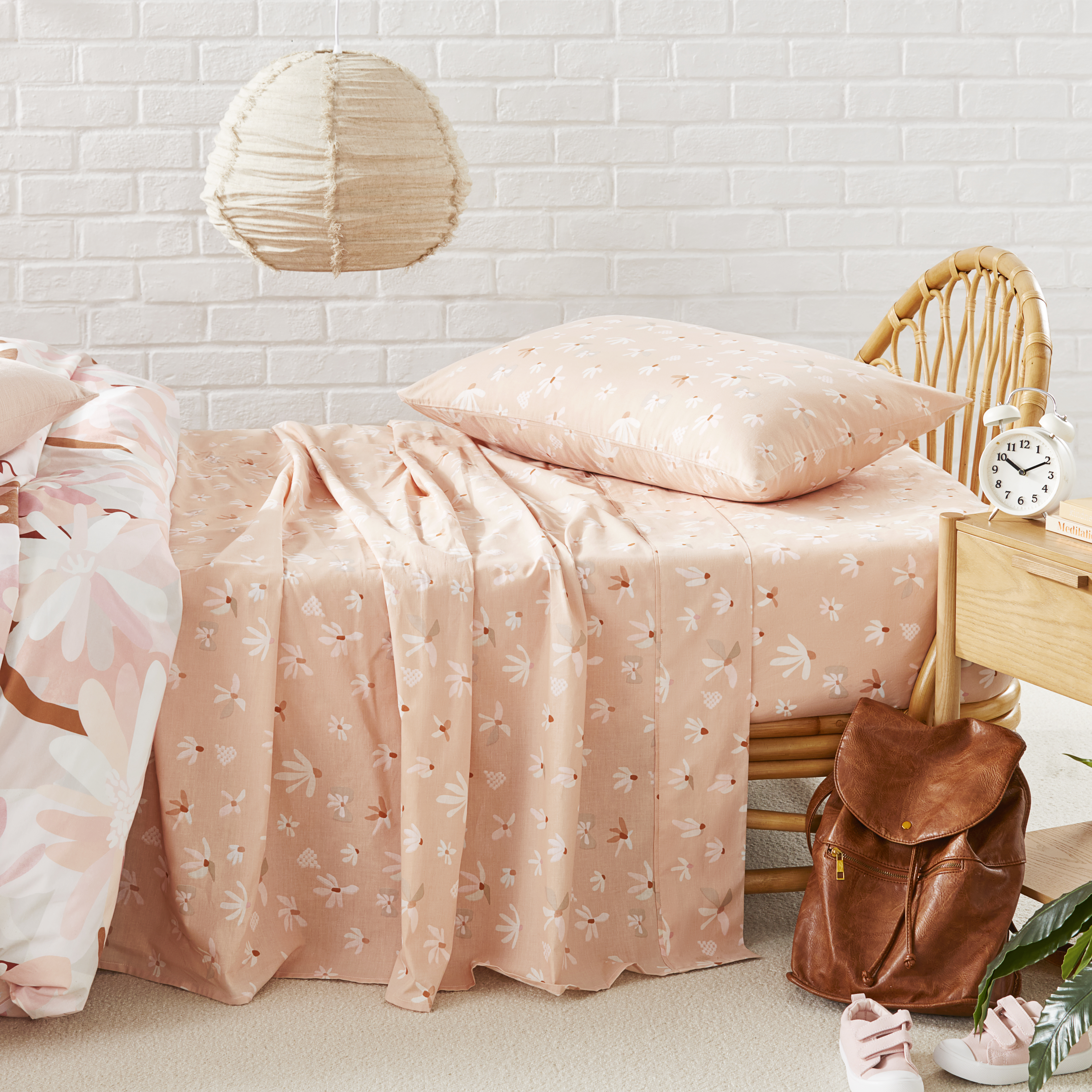 Adairs Kids - Kimmy Hogan Peach Desert Daisy Dreams Sheet Set | Adairs