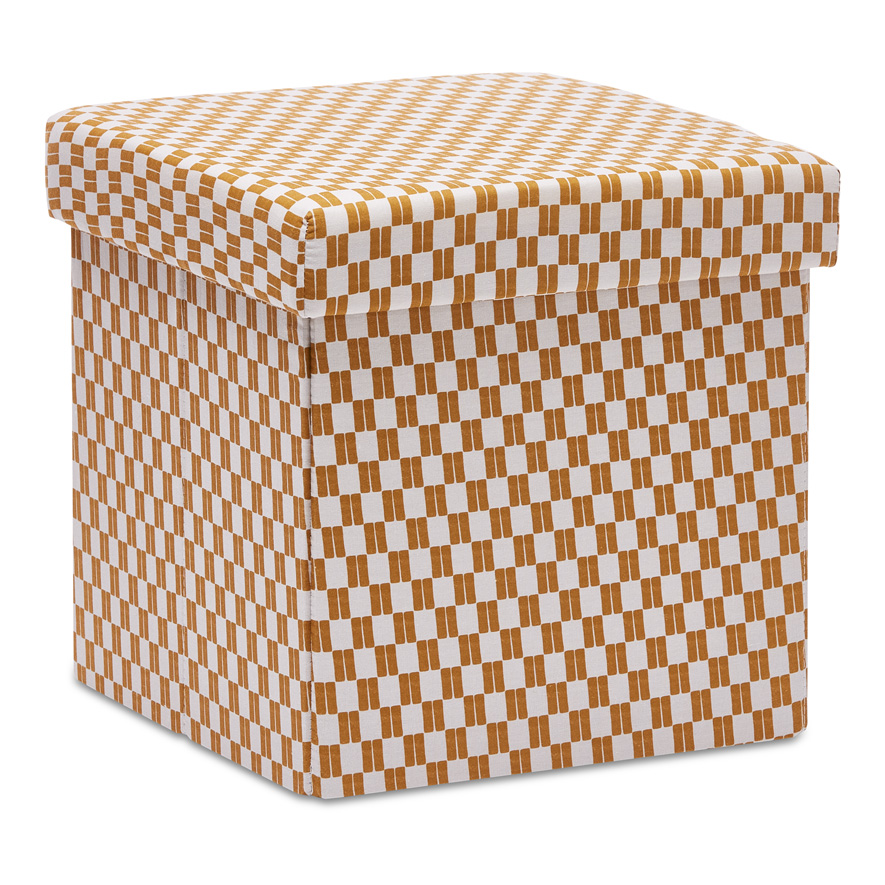 Adairs Kids - Caramel Check Printed Storage Box | Adairs