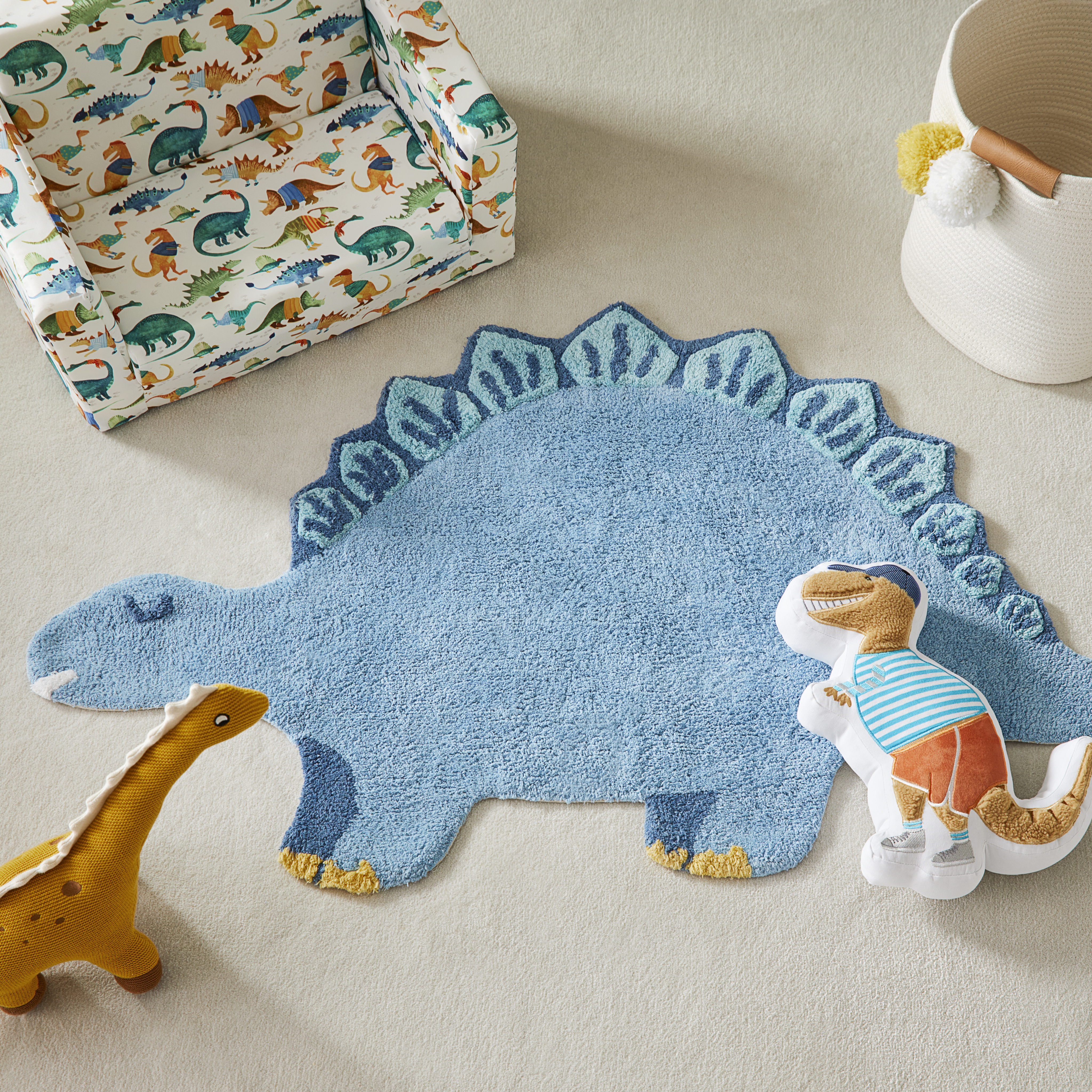 Adairs Kids - Designer Stegosaurus Rug | Adairs