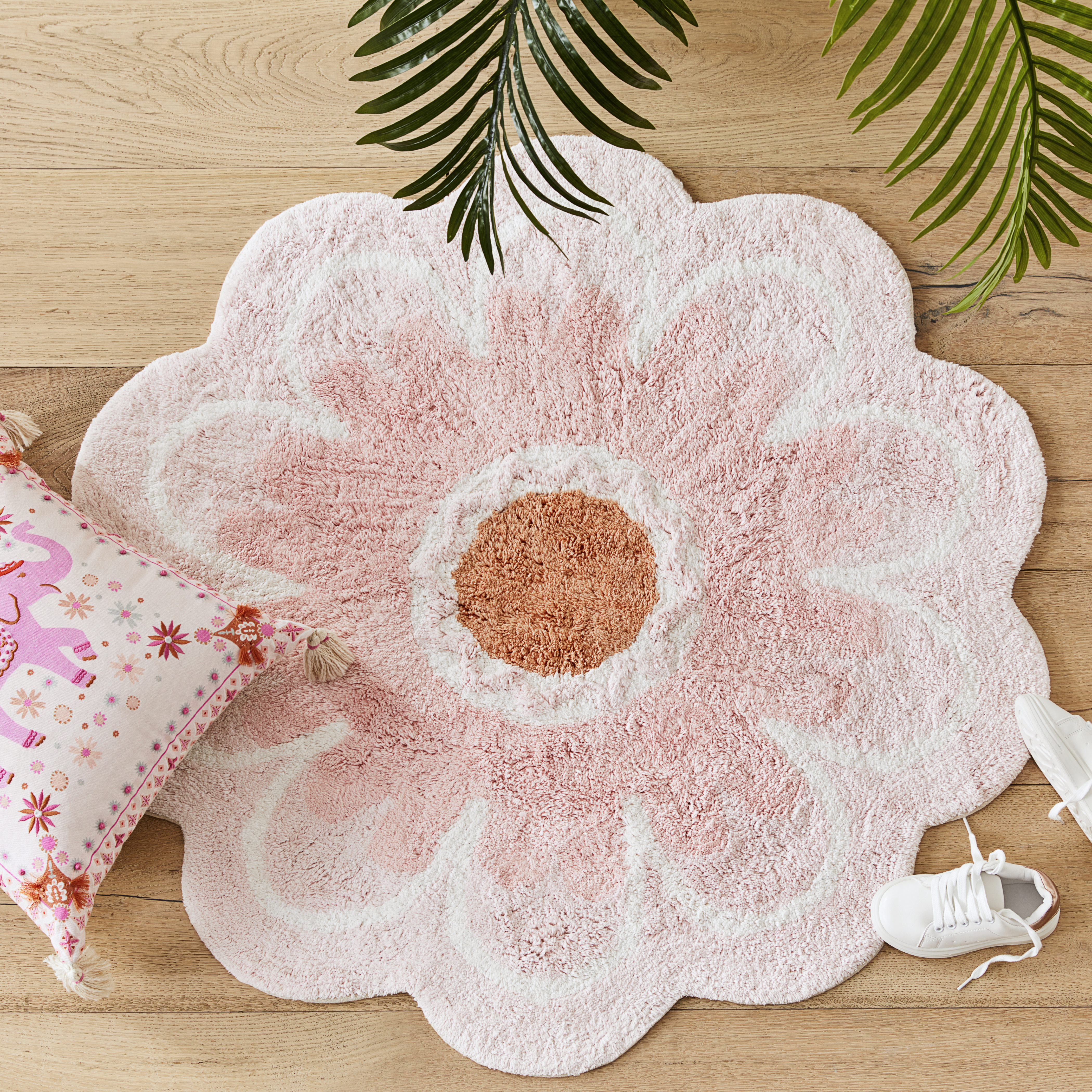 Adairs Kids - Leena Pretty Flower Round Designer Rug Collection | Adairs