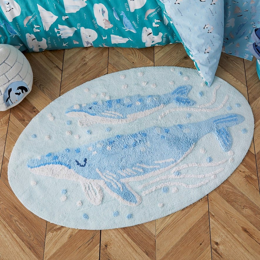 Adairs Kids - Arctic Friends Whales Designer Rug | Adairs