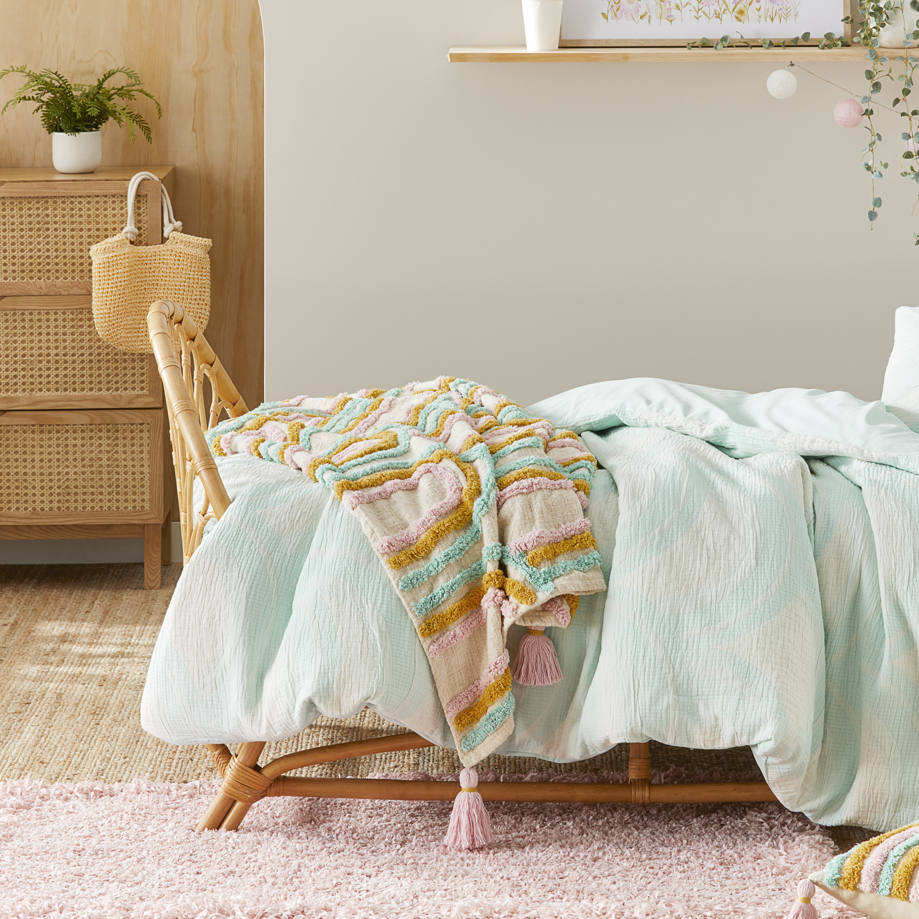 Adairs Kids - Rainbow Summer Tufted Cotton Throw | Adairs