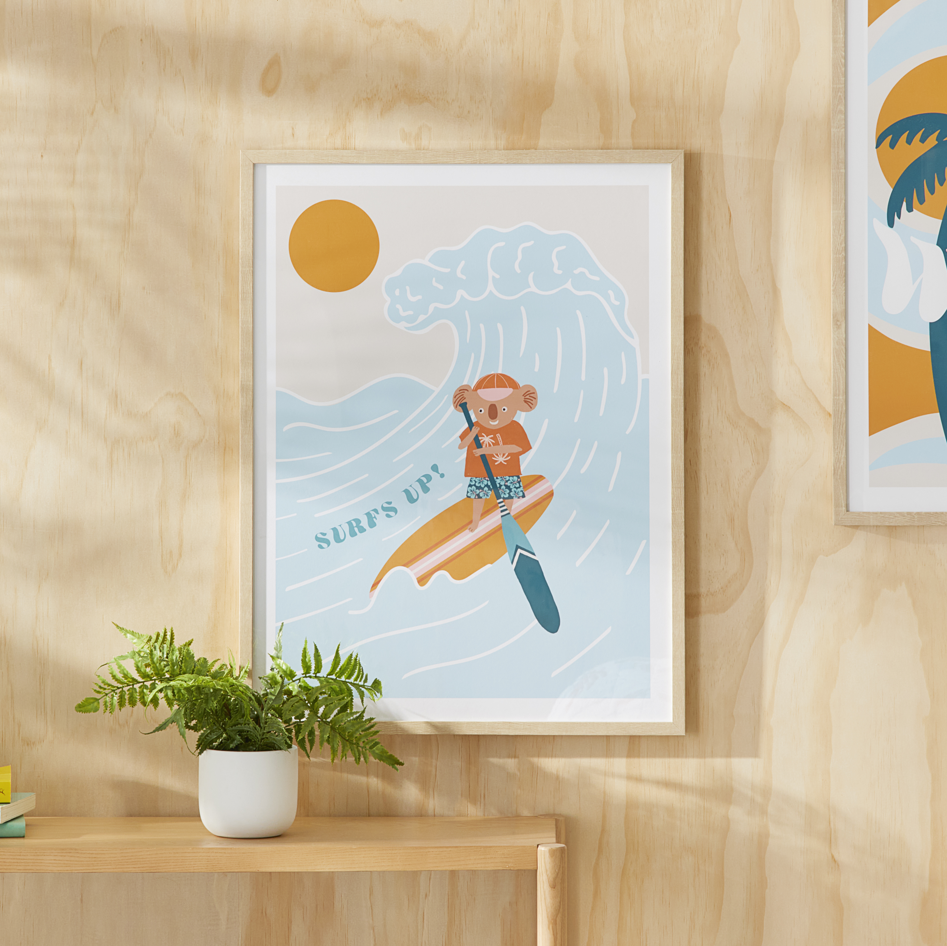 Adairs Kids - Koala Surfs Up Wall Art | Adairs