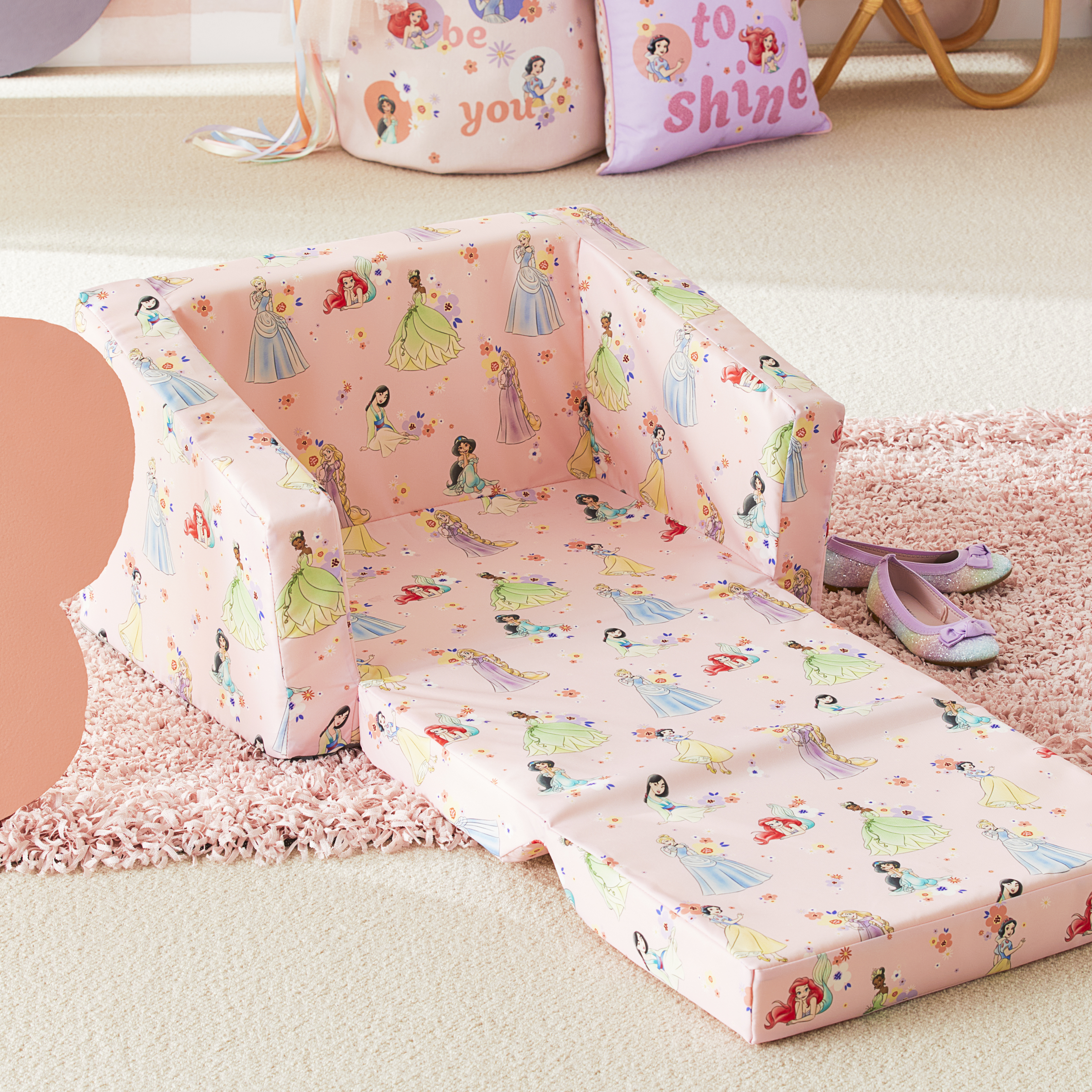 Adairs Kids - Disney Flower Princess Flip Out Sofa | Adairs