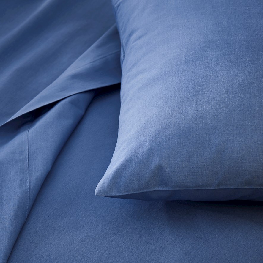 Adairs Kids - Dreamy Cotton Midnight Blue Cot Sheet Set | Adairs