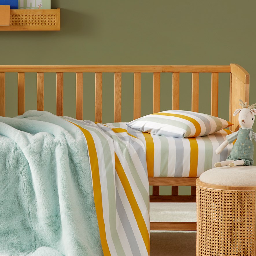 Adairs Kids - Winston Multi Stripe Cot Sheet Set | Adairs