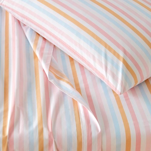 Adairs Kids - Remi Stripe Pink Cot Sheet Set | Adairs