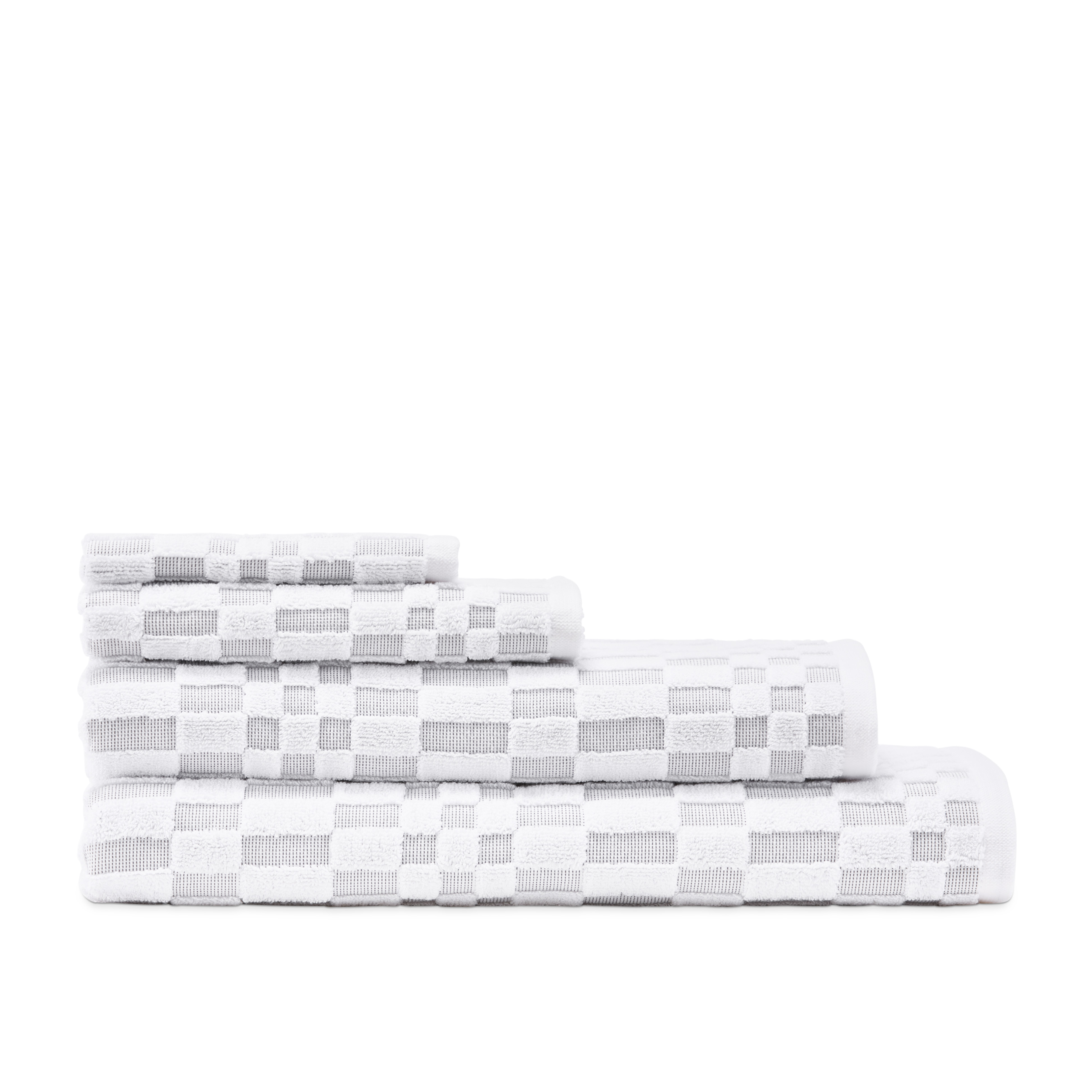 Boston White Check Towel Range | Adairs