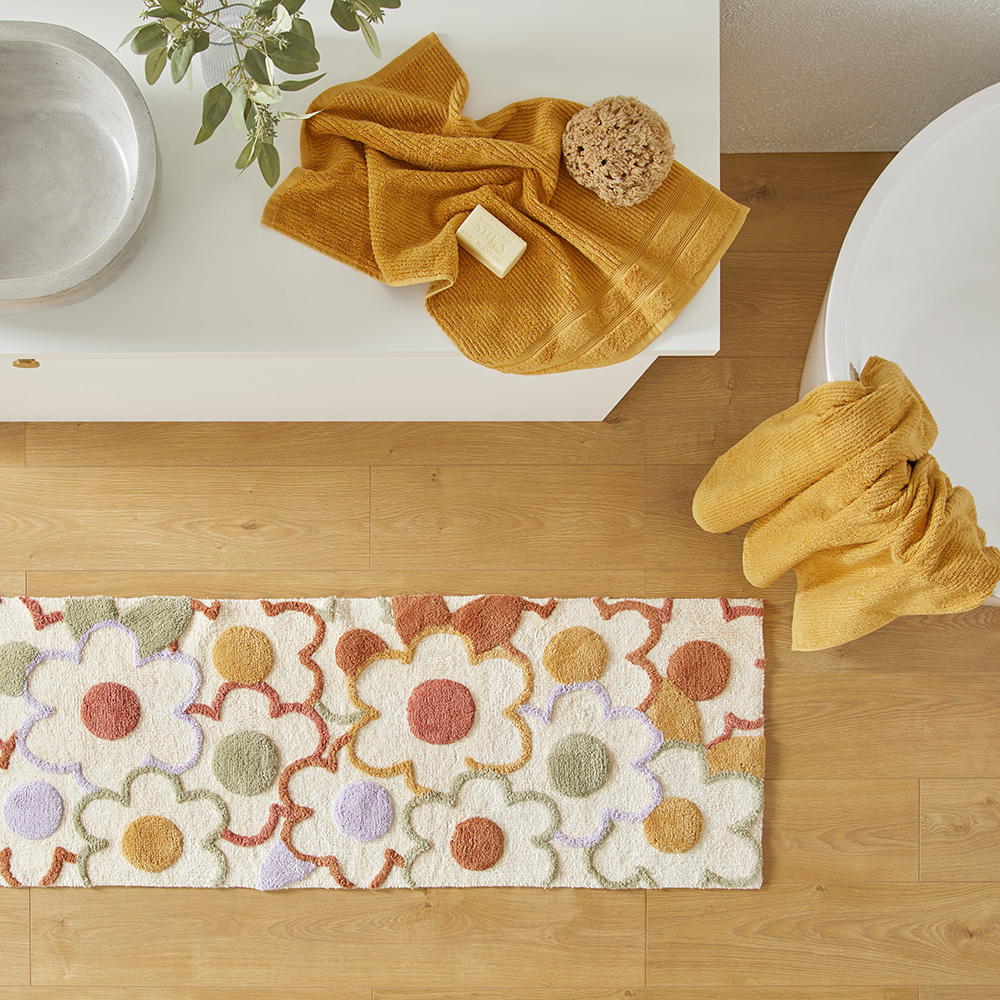 Daisy Natural Multi Bath Runner Adairs
