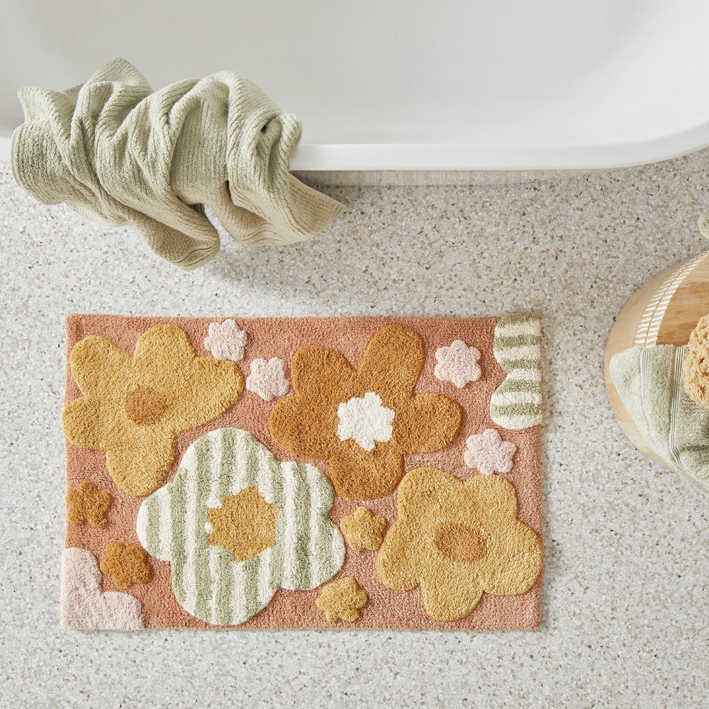 Poppy Earth Multi Bath Mat | Adairs