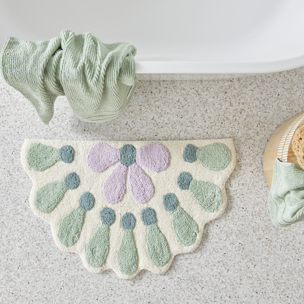 Clover Lilac Multi Bath Mat | Adairs