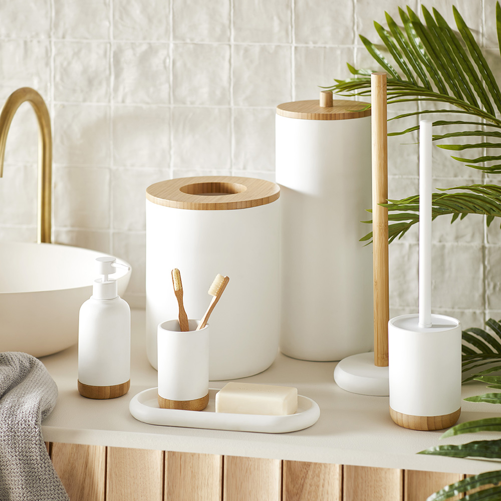 Clayton White Bathroom Accessories Adairs