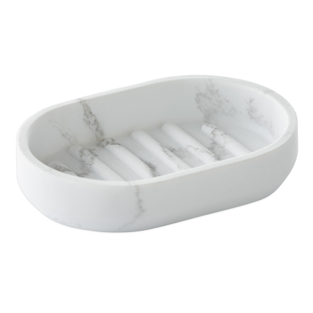 Mayfair Marble & Silver Bathroom Accessories | Adairs