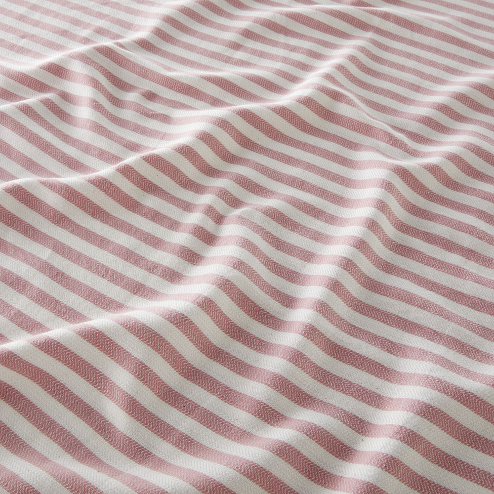 European Pink & White Stripe Turkish Peshtemal Beach Towel | Adairs