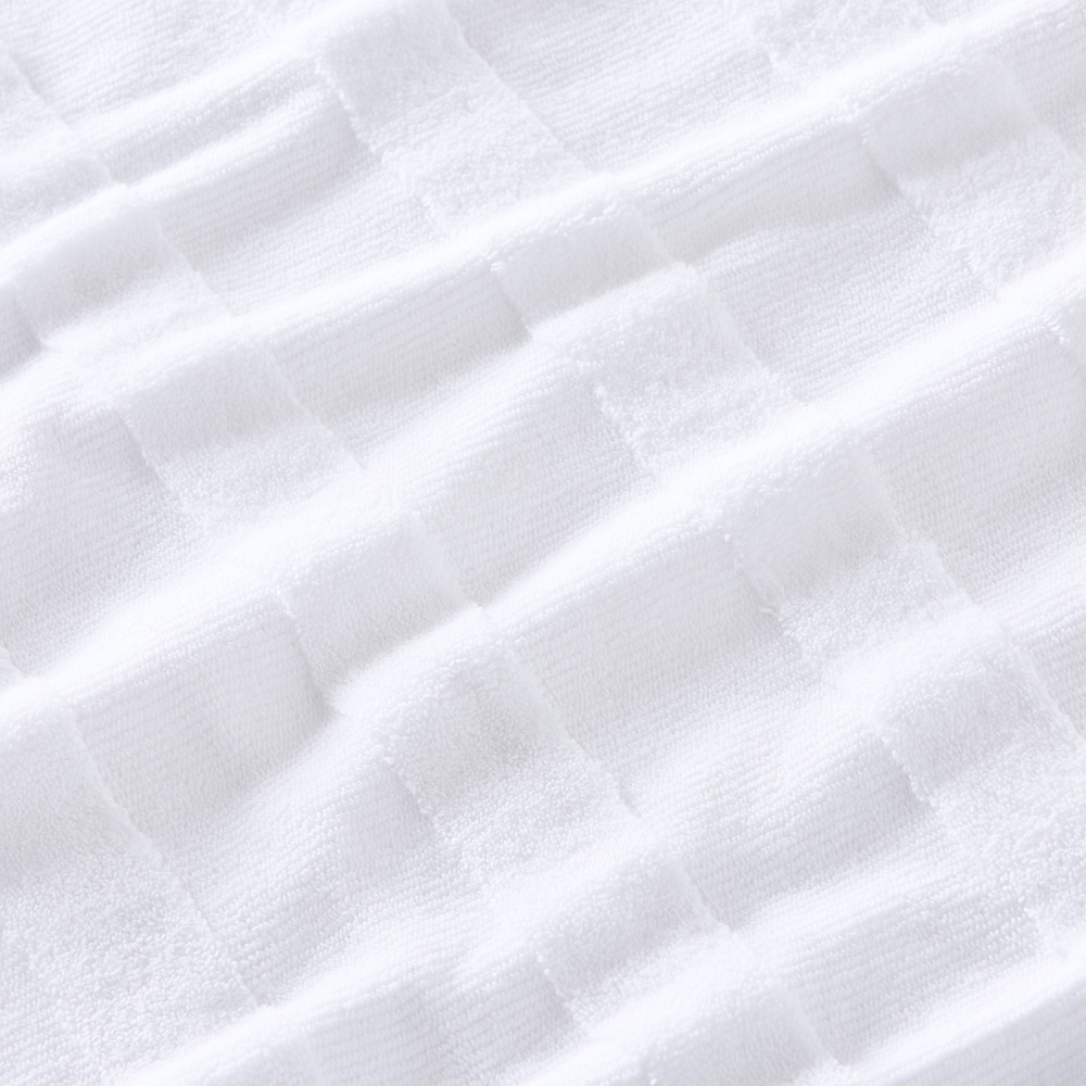 European Cameron White Textured Towel Range | Adairs