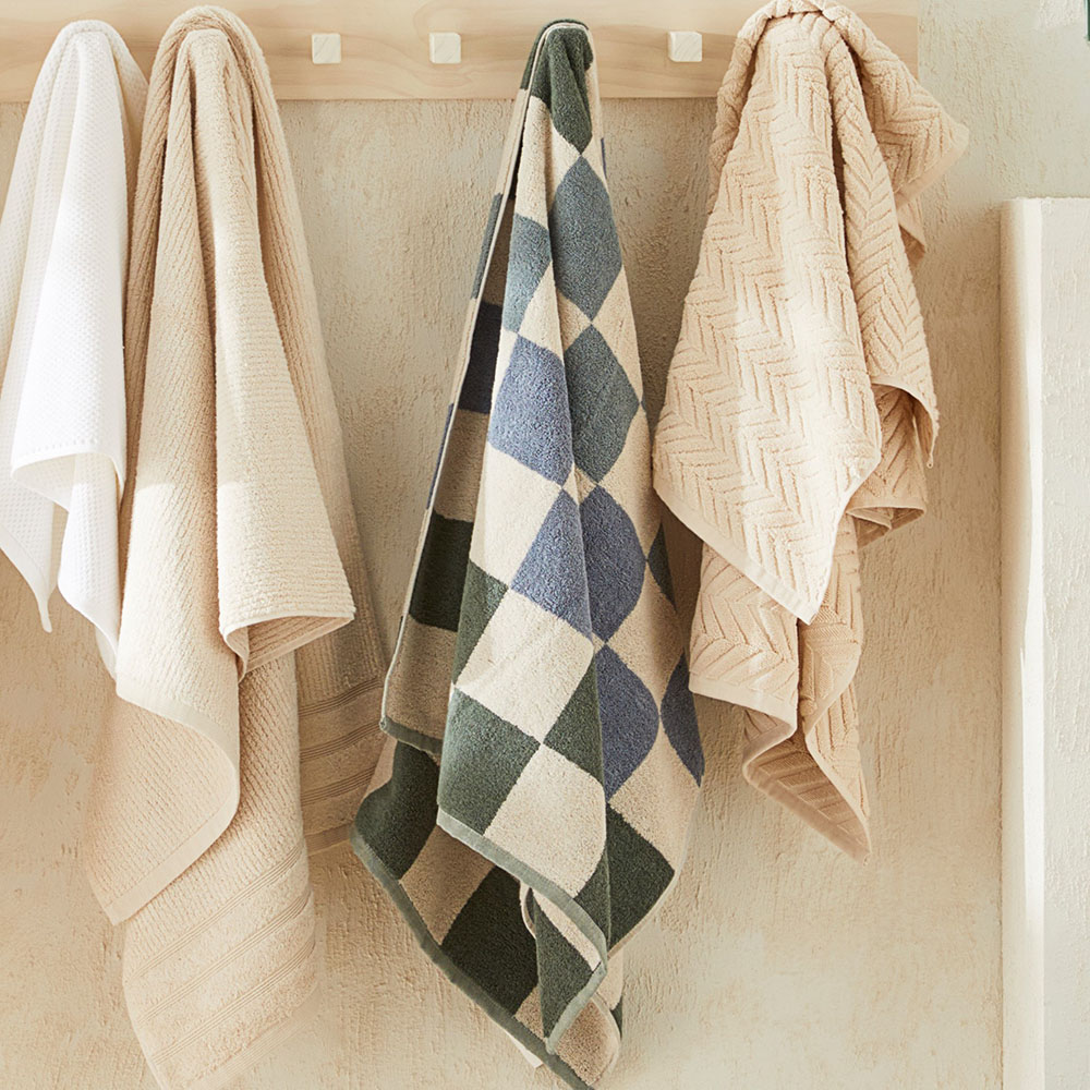 Taylor French Blue Multi Check Towel Range | Adairs