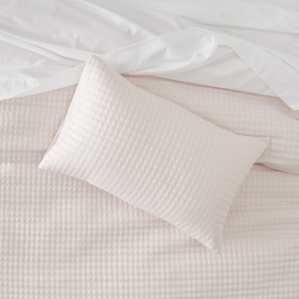 Cross Stitch Pink Quilted Quilt Cover Set | Adairs