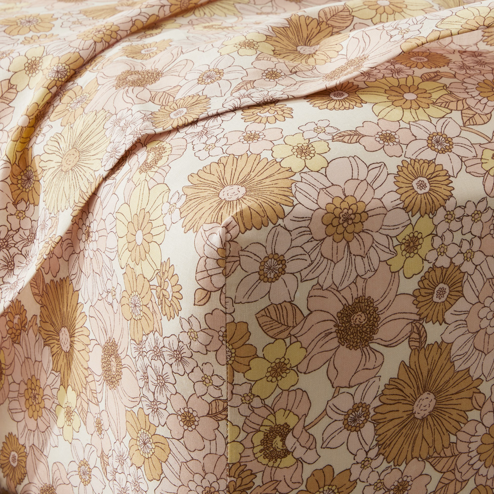 Blush Floral Printed Percale Sheet Set | Adairs