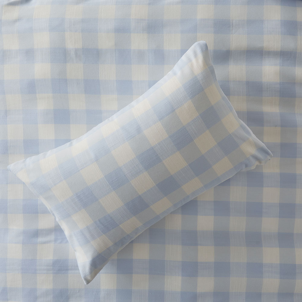Casey Sky Blue Check Quilt Cover Set | Adairs