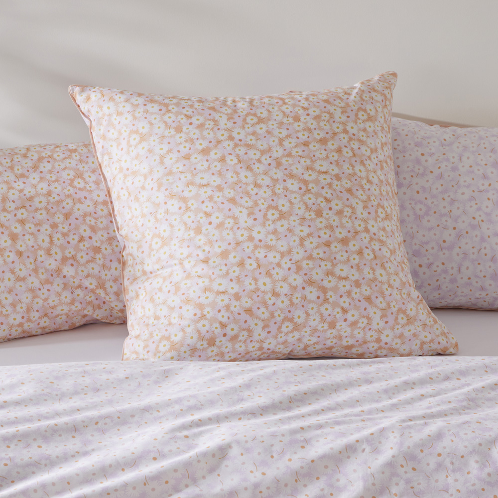Daisy Meadow Peach Quilt Cover Set + Separates | Adairs