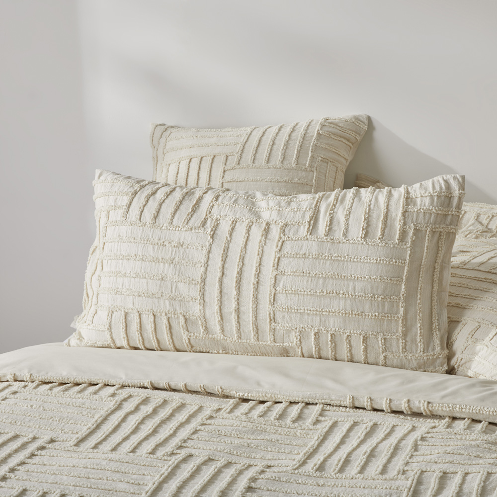 Drew Natural Tufted Quilt Cover Separates | Adairs