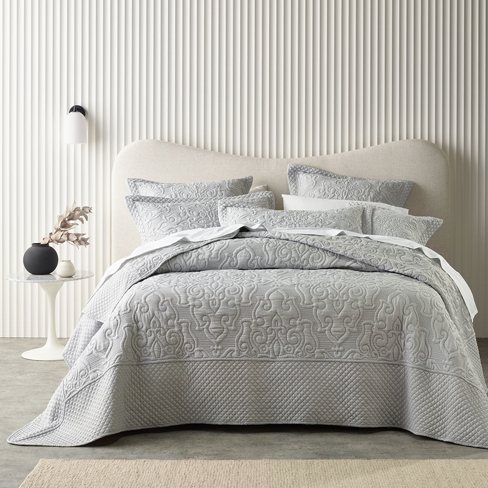 Bianca - Laurent Silver Bedspread Set + Separates | Adairs