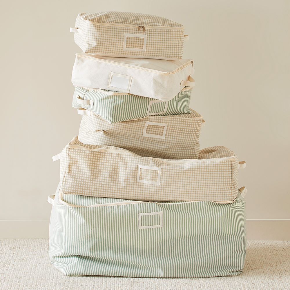 Natural Gingham Storage Bags | Adairs