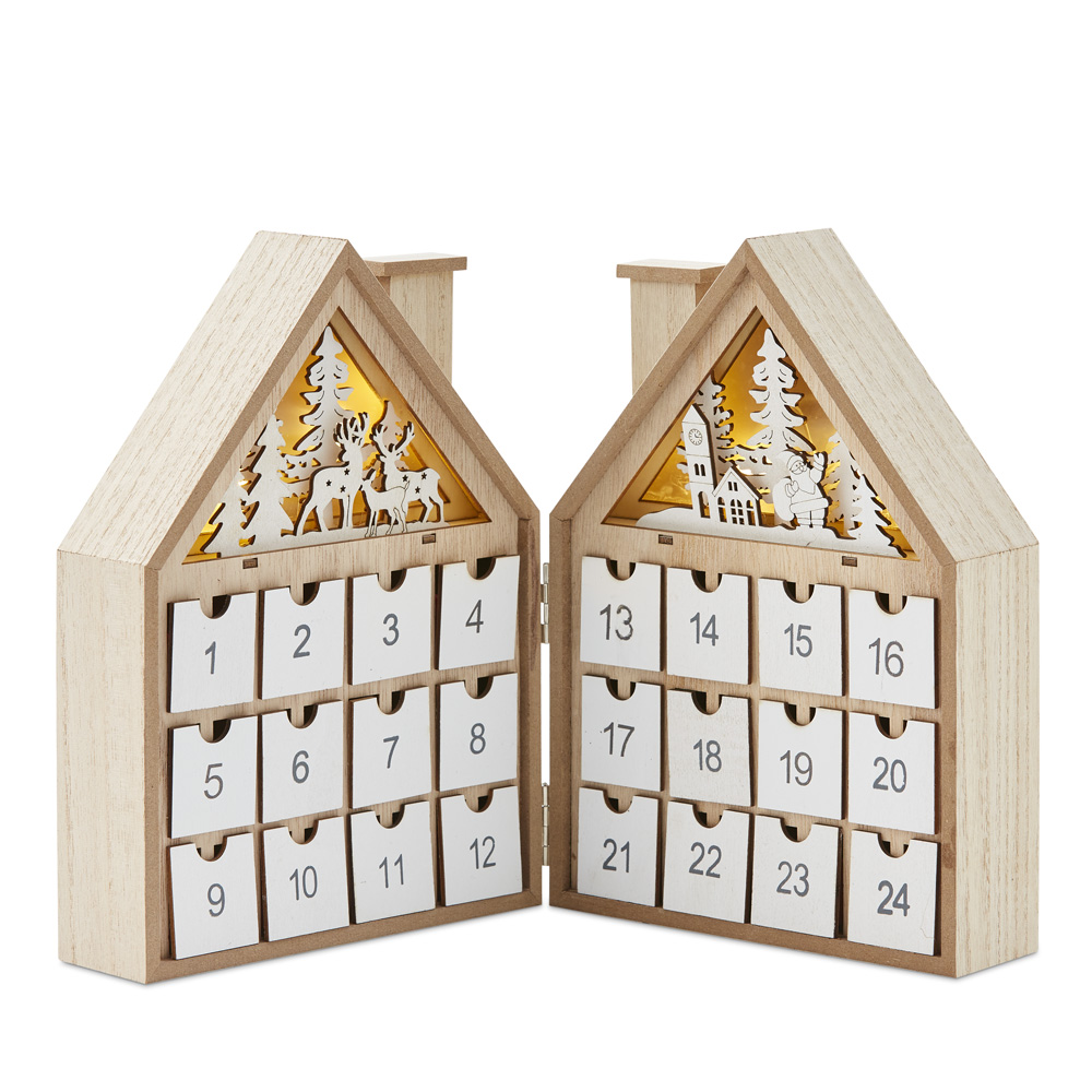 Festive Scene Natural Advent Calendar | Adairs