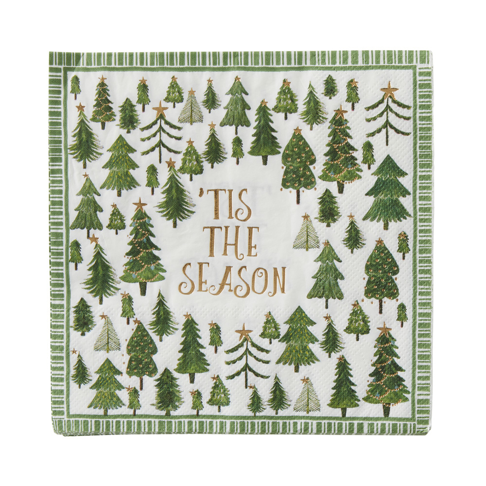 Festive 'Tis The Season Multi Paper Napkins Pack of 40 | Adairs
