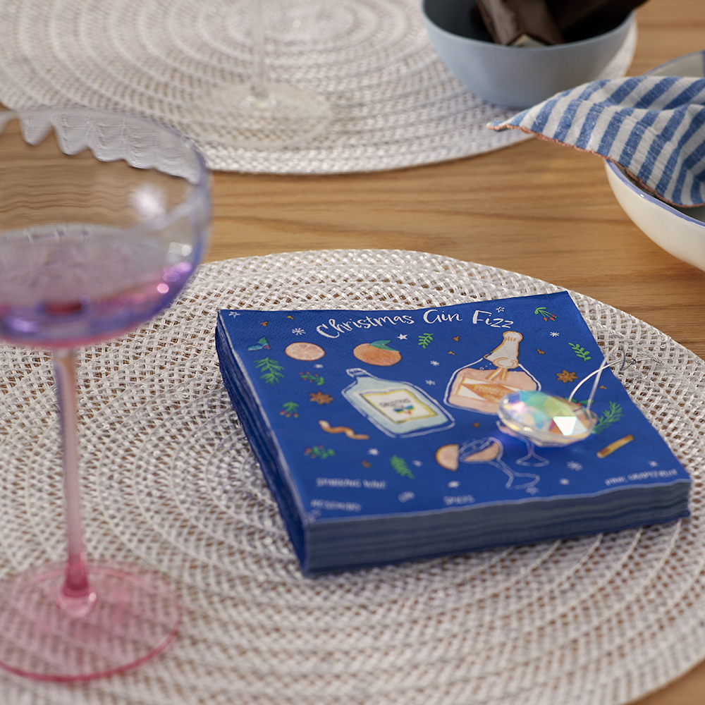 Festive Christmas Fizz Multi Paper Napkins Pack of 40 | Adairs