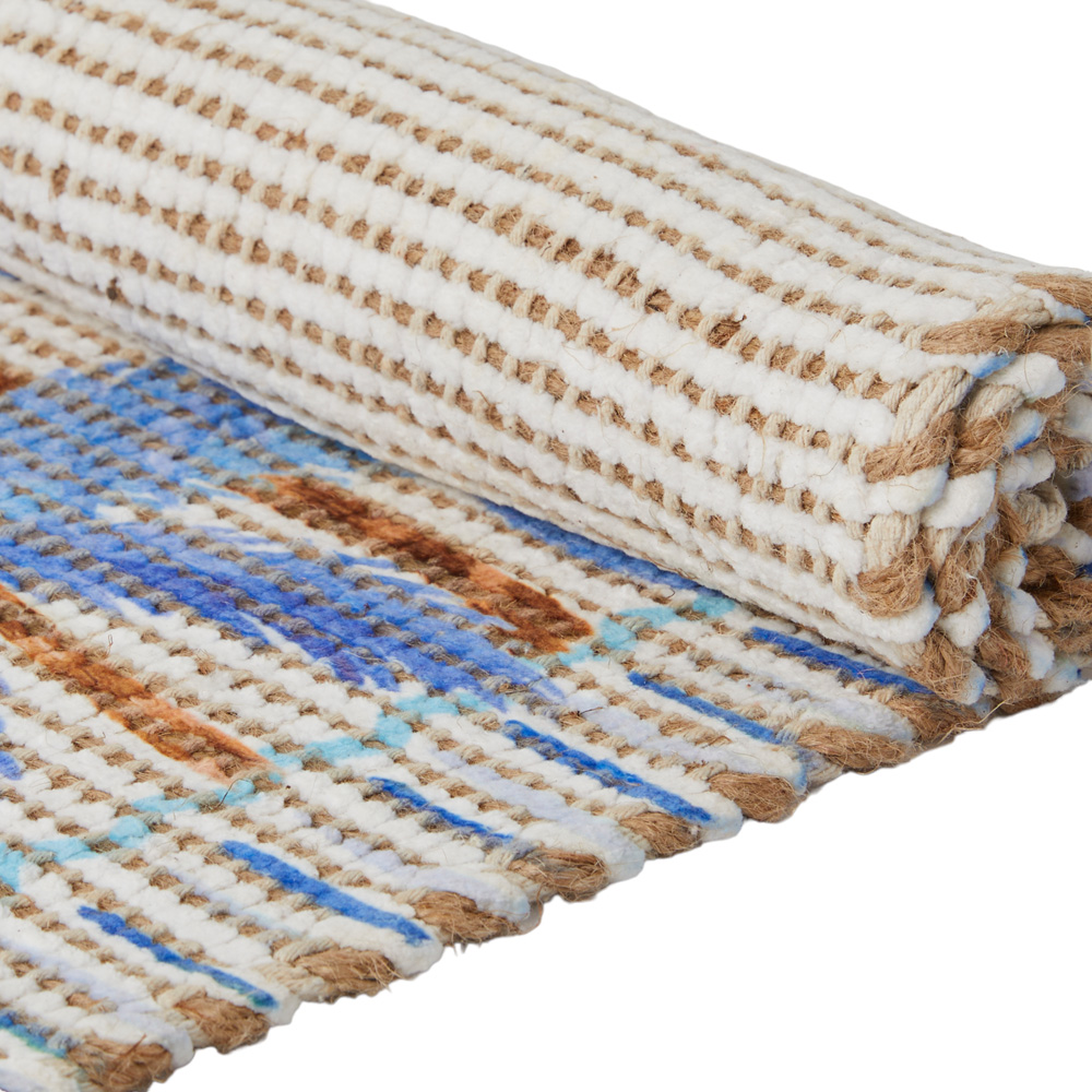 Monte Blue Palms Indoor Mat | Adairs