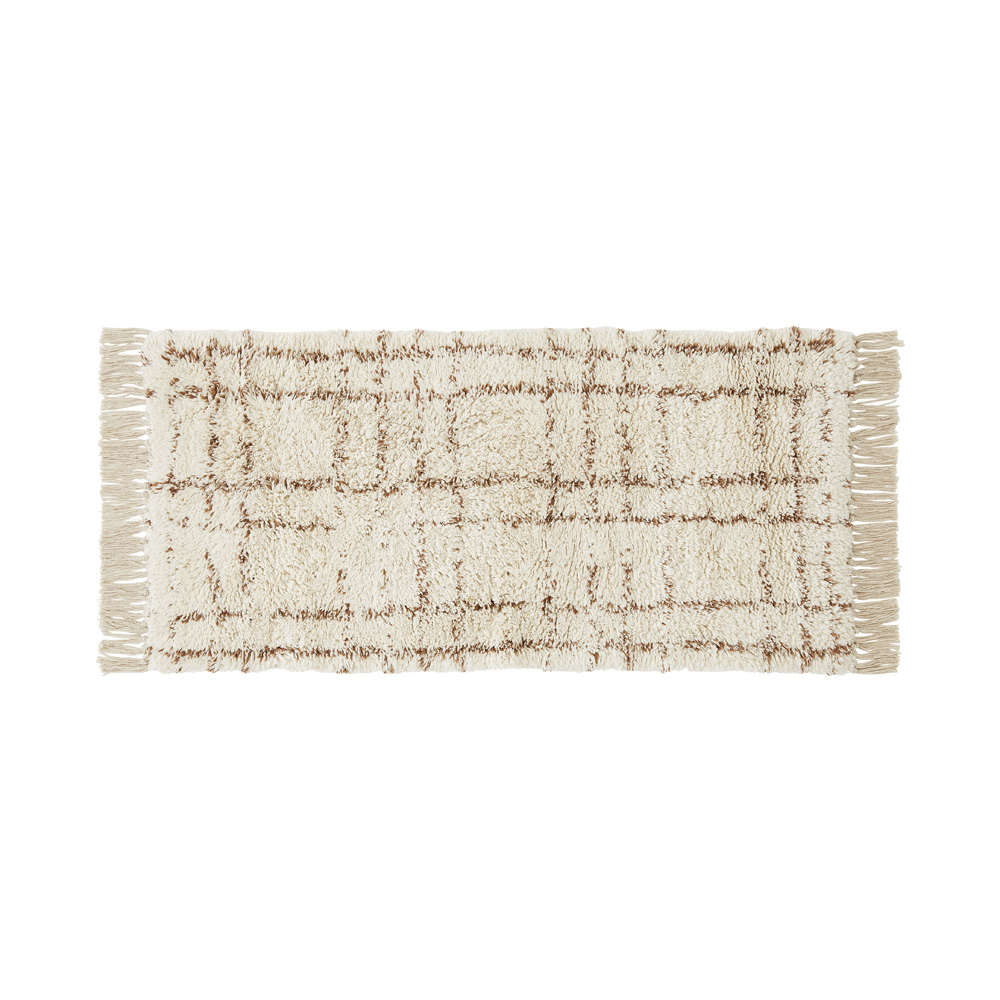 Mirage Natural & Cocoa Rug Runner | Adairs
