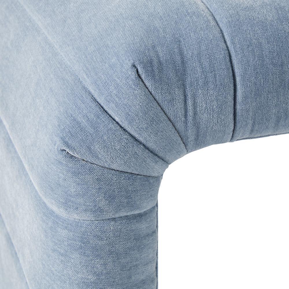Carson Soft Blue Ottoman | Adairs
