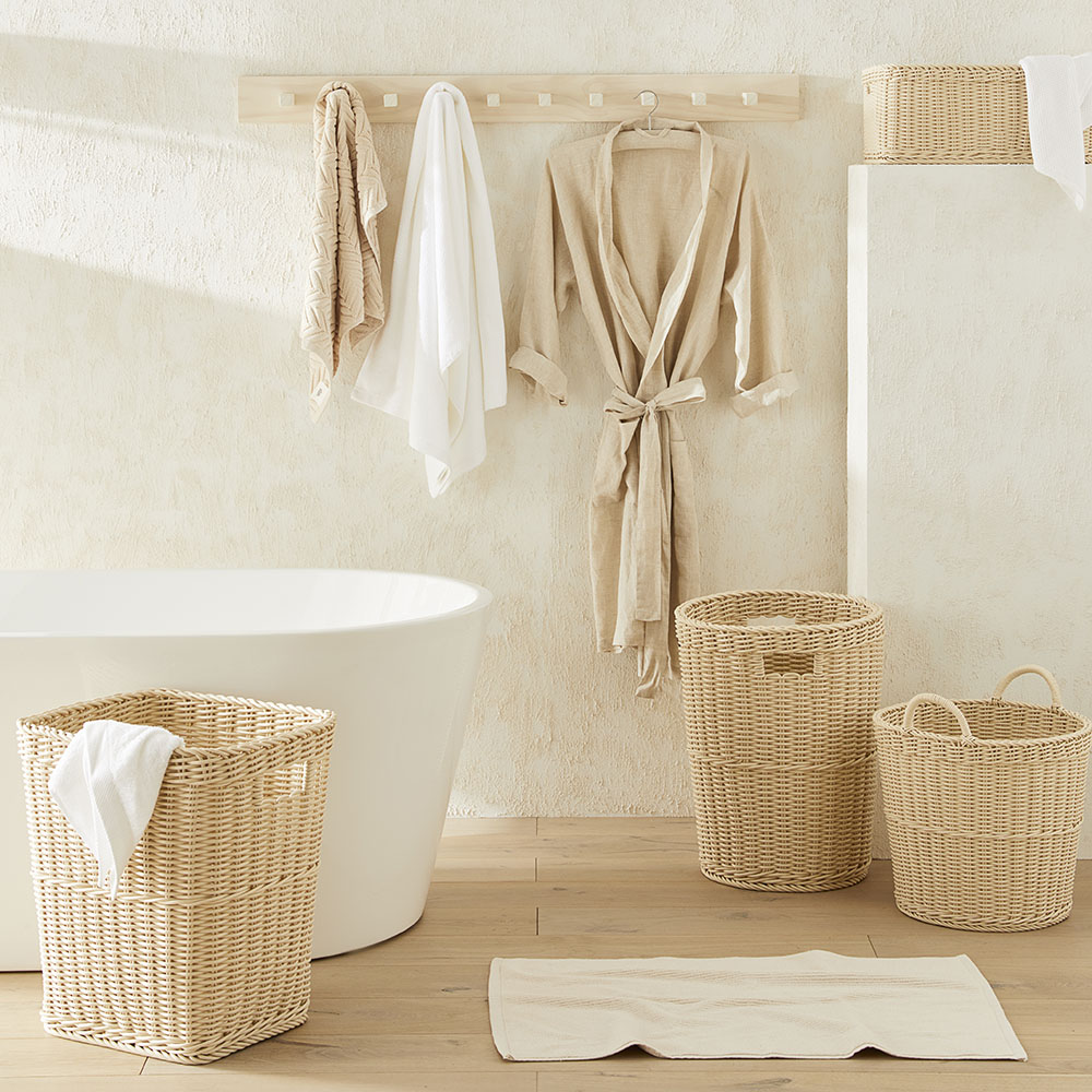 Ren White Laundry Baskets | Adairs