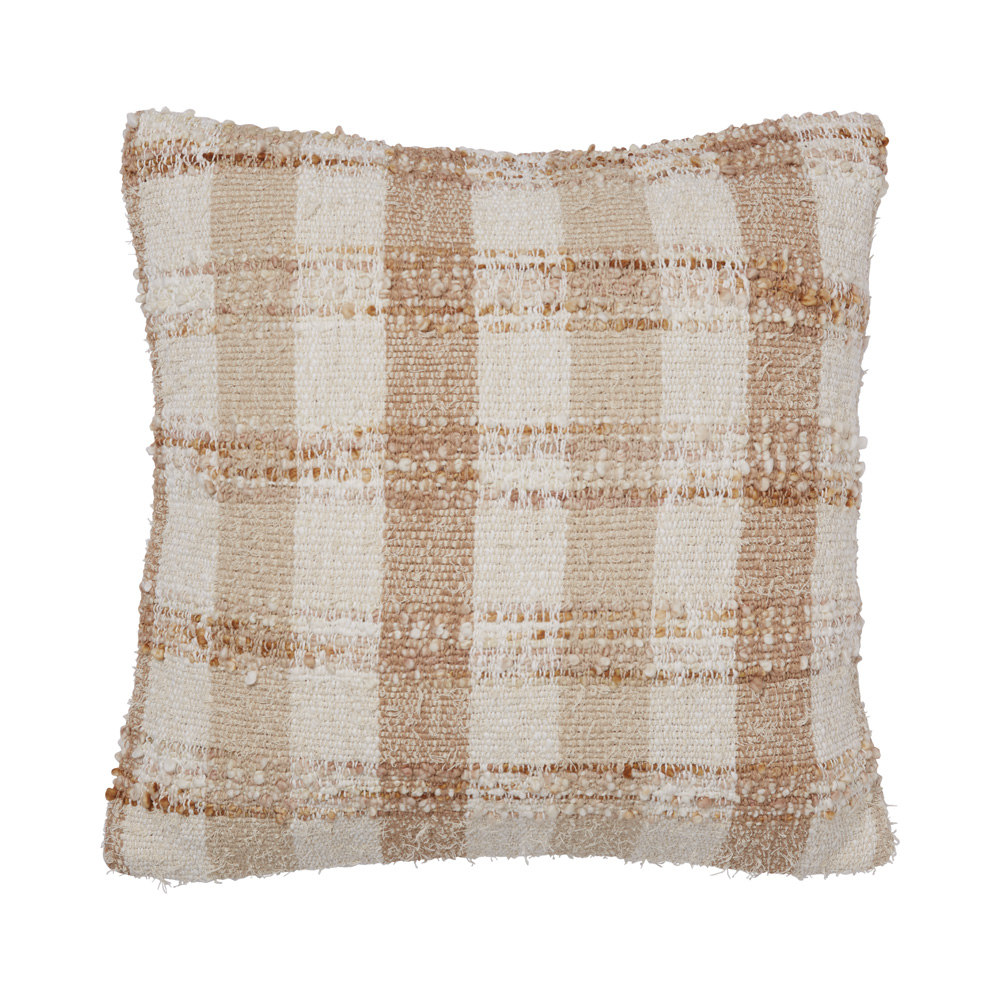 Heidelberg Natural Check Cushion | Adairs