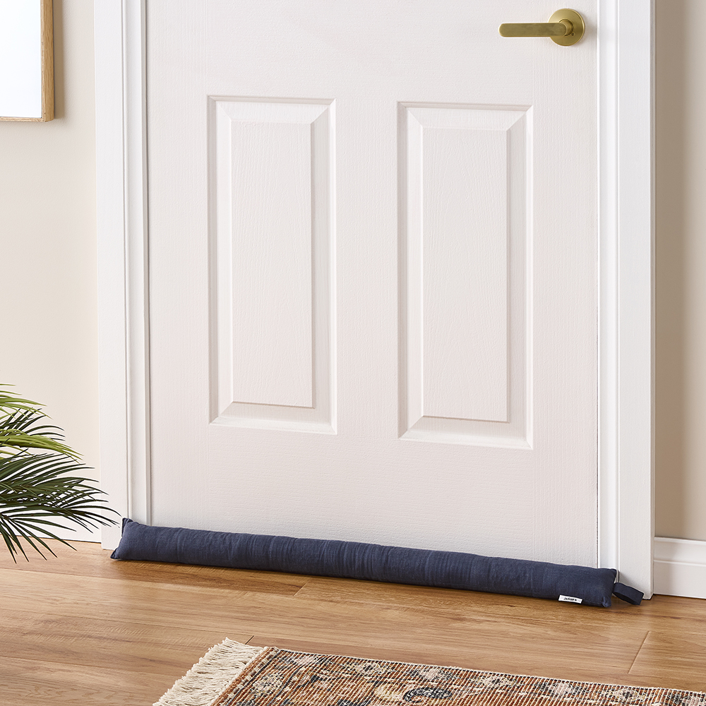 Evie Ink Blue Linen Draught Stop | Adairs