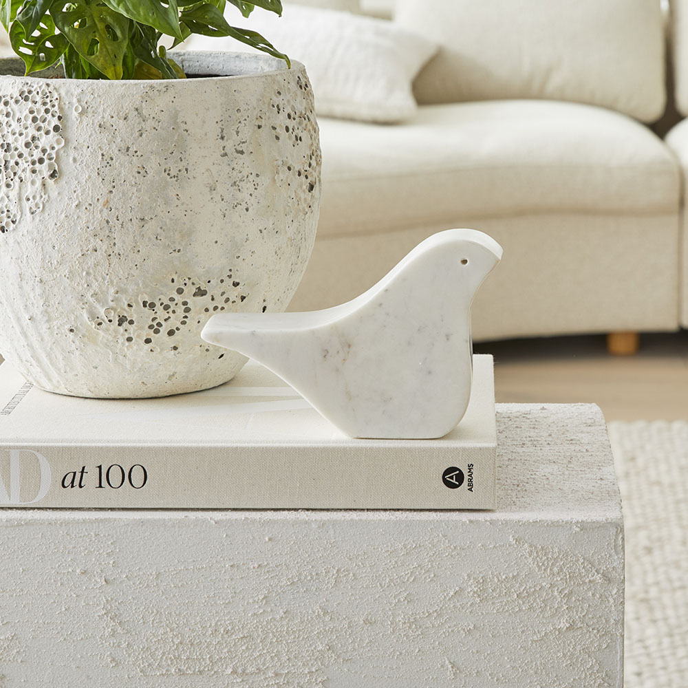 Elba White Marble Bird | Adairs