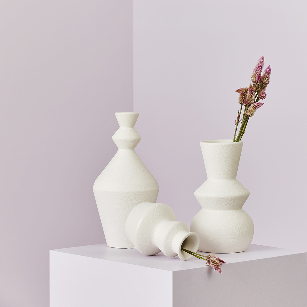 Angular White Vase | Adairs