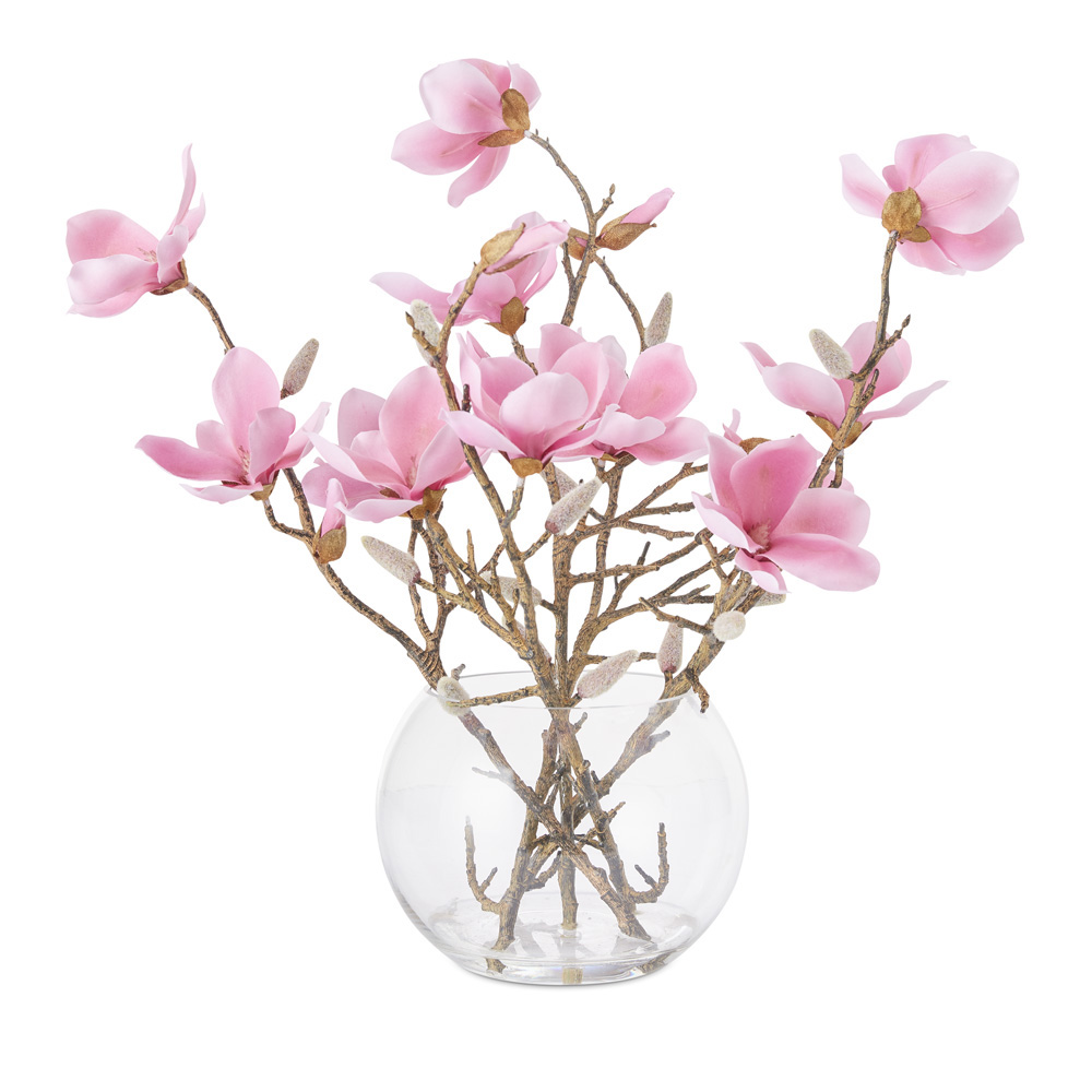 Pink Magnolia In Vase | Adairs