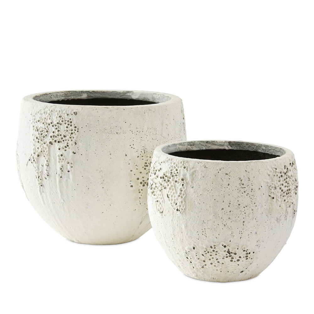 Odyssey Medium Rustic White Pot | Adairs