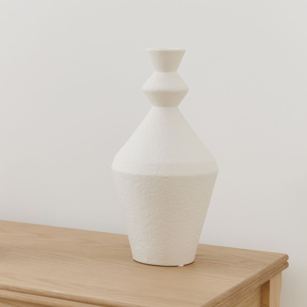Angular White Vase | Adairs