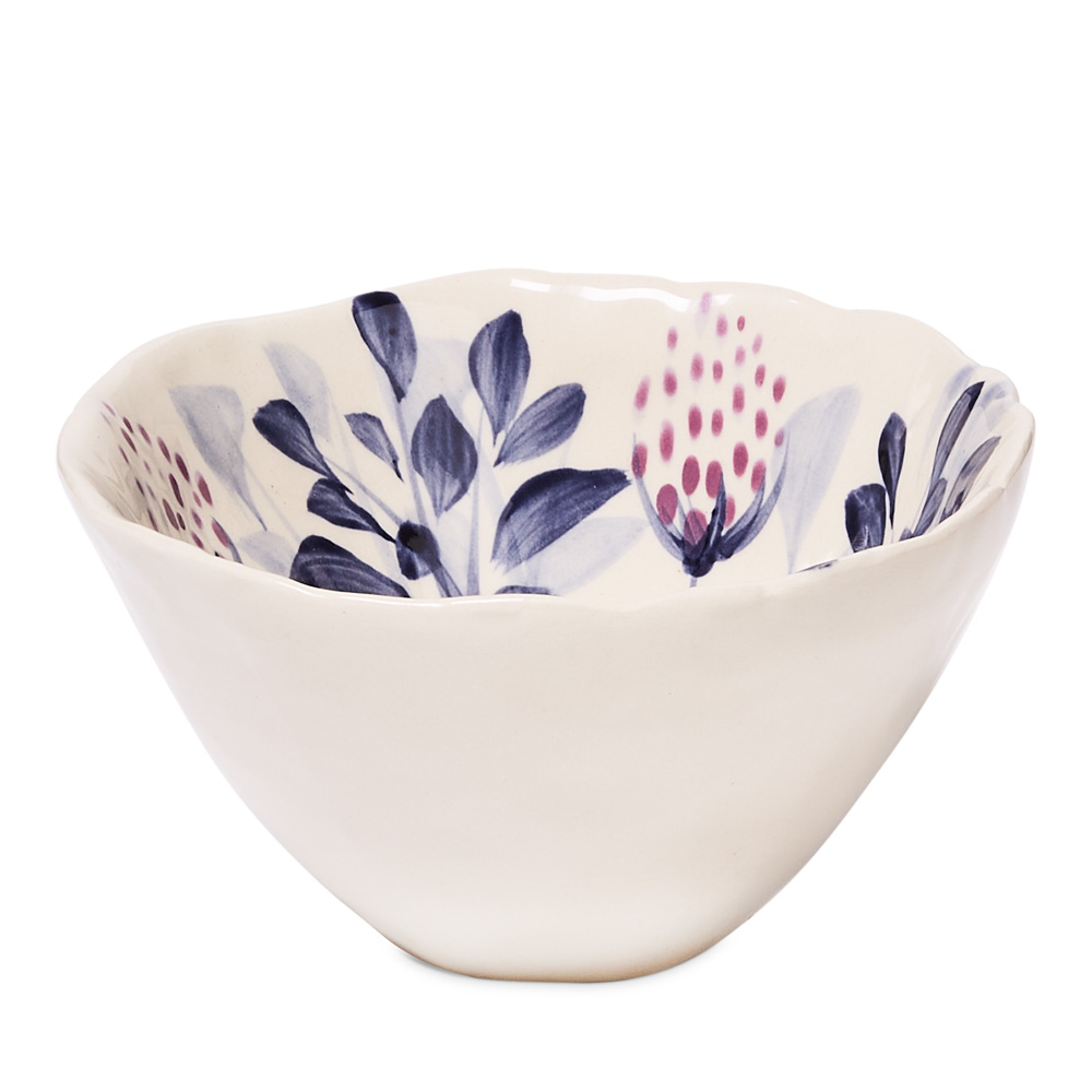 La Fleur Blue Leaves Servingware | Adairs