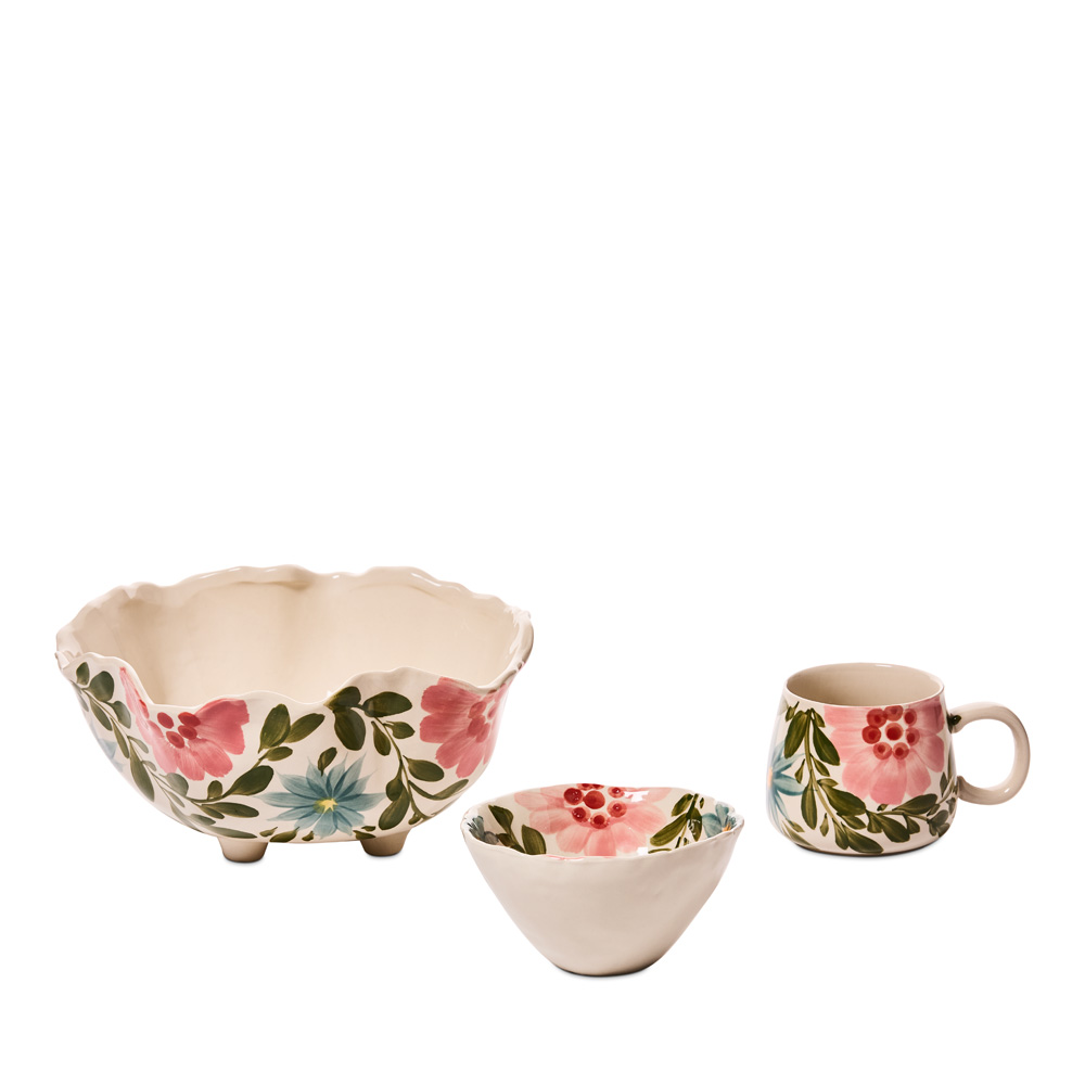 La Fleur Green Vine Servingware | Adairs