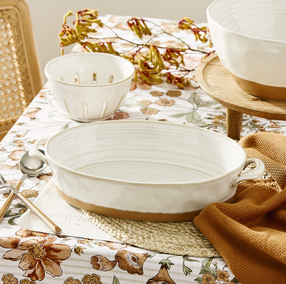 Boston Cream Oval Baking Dish | Adairs